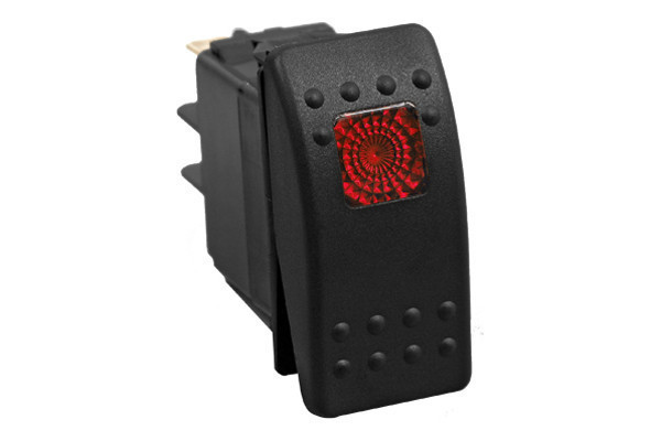 Led Red Rocker Panel Switch 3 Prong On Off 20 Amp 12 Volt Waterproof ...