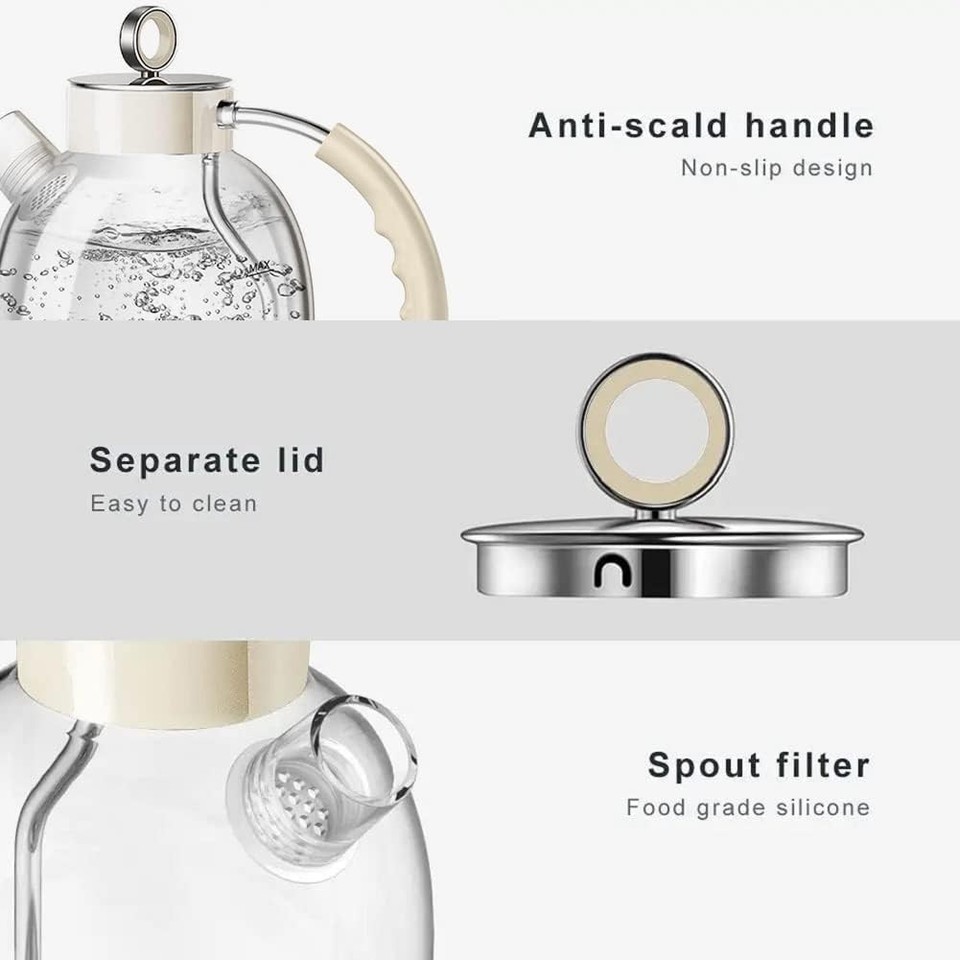 ASCOT Electric Kettle Glass Electric Tea Kettle Gifts for Men/Women ...