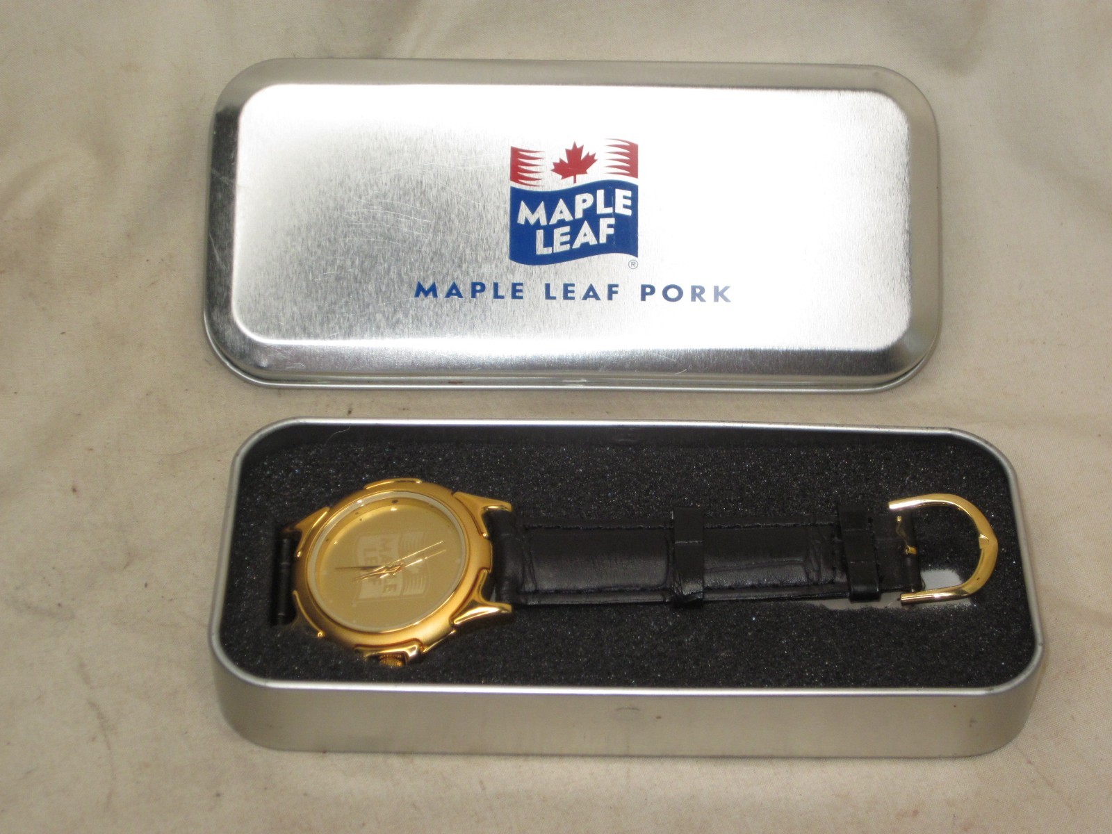 MAPLE LEAF PORK promotional logo watch wristwatch lea… - Gem