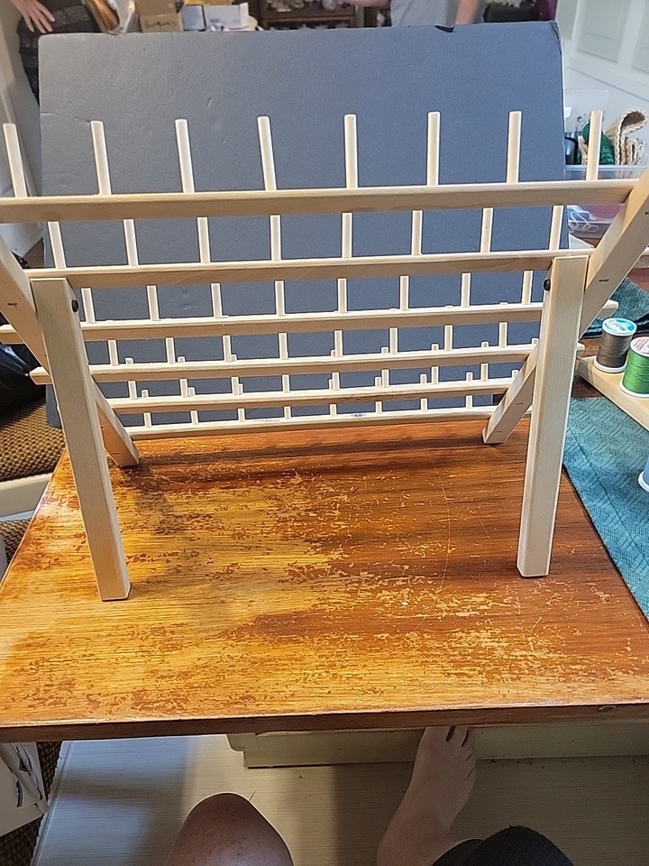 June Taylor 60 Spool Wood Thread Holder Rack (Stand or Hang) Sewing ...