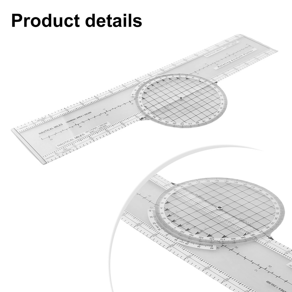 Aerial Plotter Azimuth Rotation Slide Ruler for Navigation Engineering ...