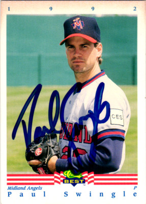 Signed Paul Swingle 1992 Classic Best Minor League -#339 Midland Angels ...