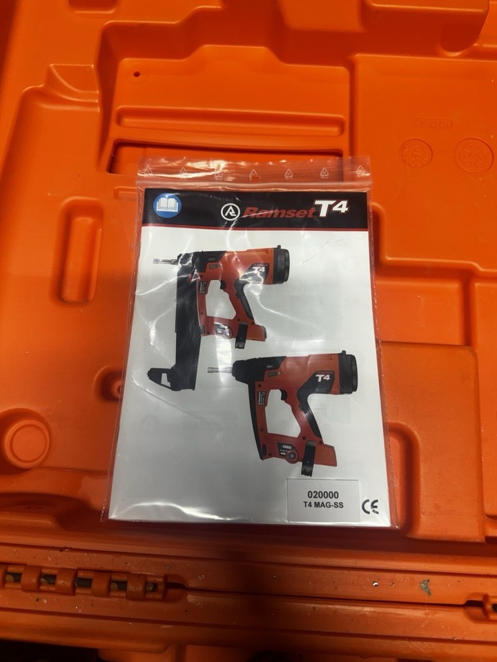 RAMSET T4 MAG, GAS TOOL, CORDLESS, 3 BATTERIES, CASE AND CHARGER. | eBay