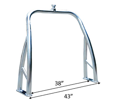 Origin Aluminum Polished Ski Tow Bar for Pontoon Boats Outboard Motor ...