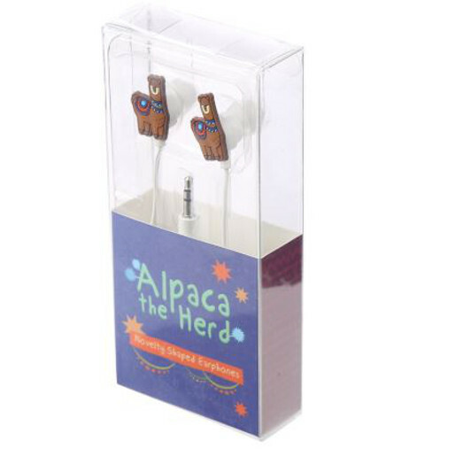 ALPACA FUNKY NOVELTY HEADPHONES EARPHONES EARBUDS HEADSET NEW & GIFT ...