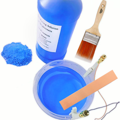 Copper Plating Kit, 32oz Solution, Anode, Brighteners, Power Supply ...