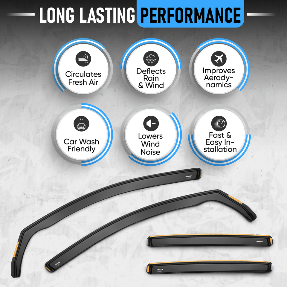 ISPEED Wind Deflectors for Nissan Juke MK1 2010-2019 5-Door SUV 4pc Set ...
