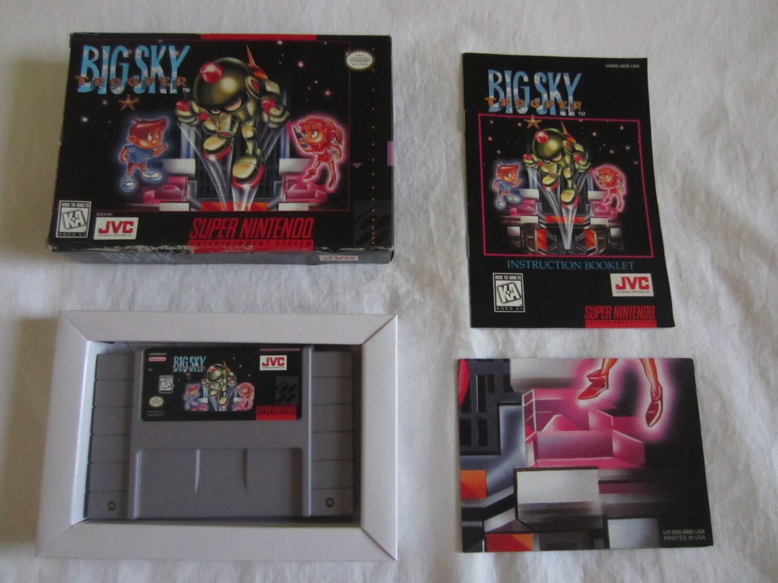 Big Sky Trooper (SNES) Super Nintendo Complete CIB Box + Poster 1995 ...