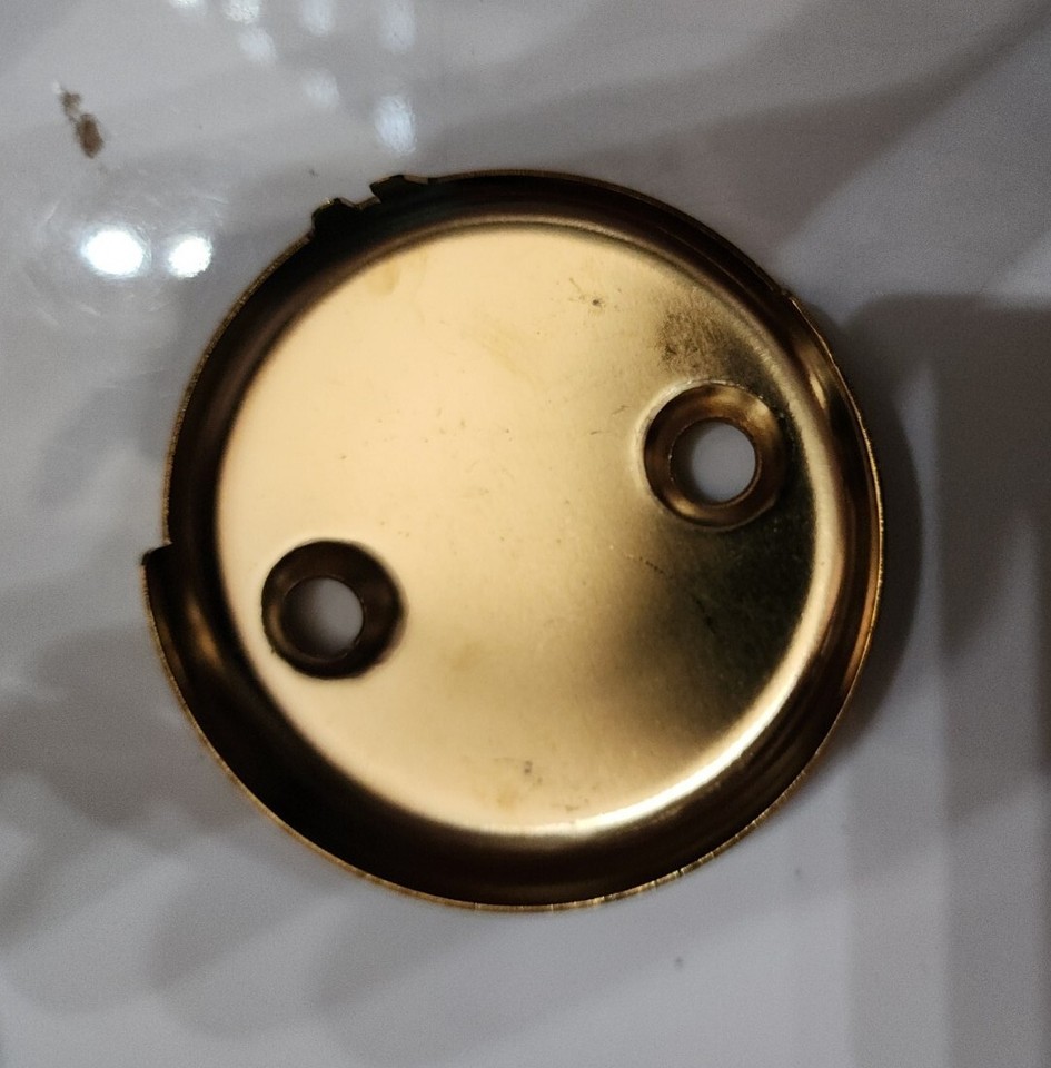 Overflow Cover Plate Only - Polished Brass | eBay