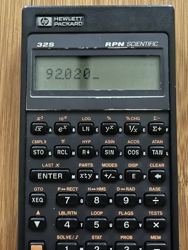 Vintage Hewlett Packard HP 32S RPN Scientific Calculator Tested Clean ...