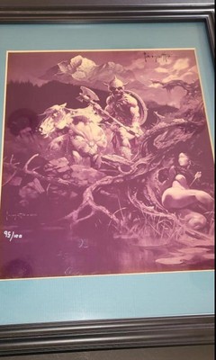 FRANK FRAZETTA print Limited Signed edition 95 of 100, NIGHT WINDS, htf ...