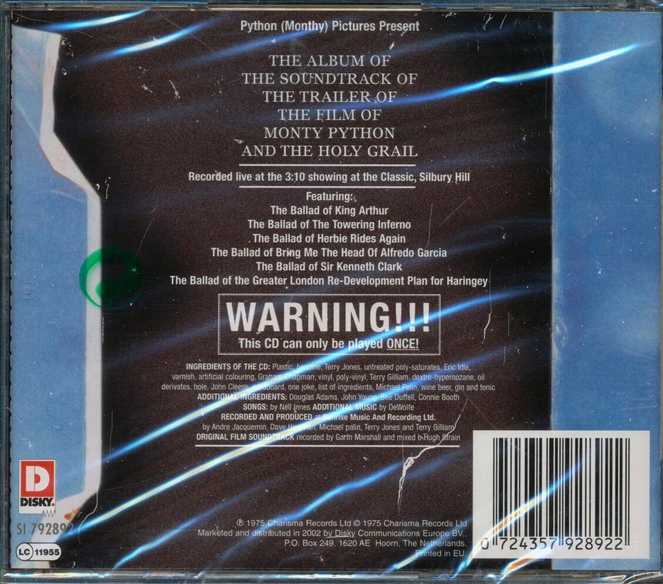 CD Monty Python - The Album Of The Soundtrack Of The Trailer Of The ...