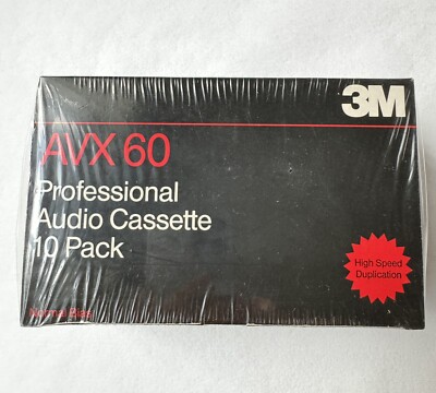 3M AVX 90 Professional Audio Cassette Tapes 10-Pack New Sealed | eBay