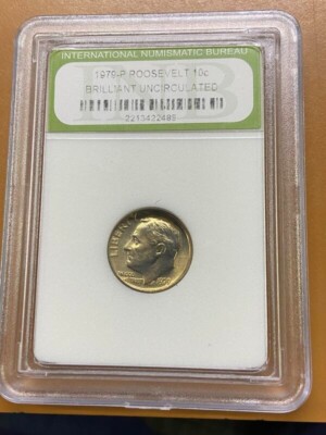 1979 D ROOSEVELT DIME BRILLIANT UNCIRCULATED INB SLABBED COIN! | eBay