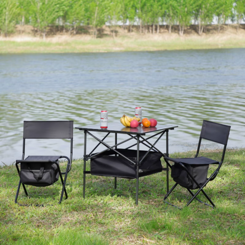 Trio Fold Adventure Set of 3 Table & Chairs Easy Set Outdoor Essentials ...