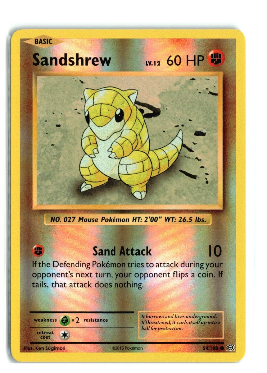 Pokemon Sandshrew Card