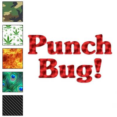 Punch Bug Funny, Vinyl Decal Sticker, 40 Patterns & 3 Sizes, #1856 | eBay