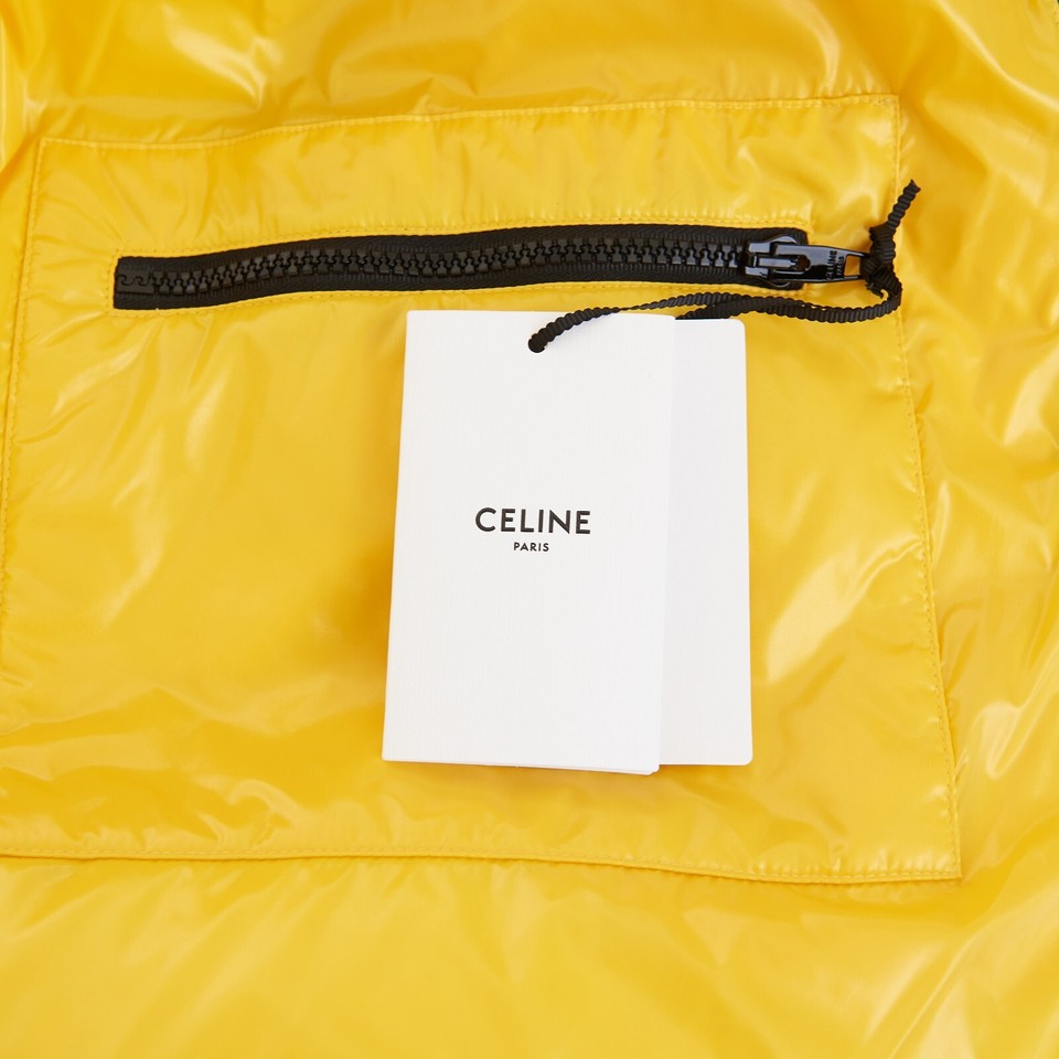 CELINE 2650$ Quilted Parka Down Coat Jacket - Lightweight, Nylon, Logo ...