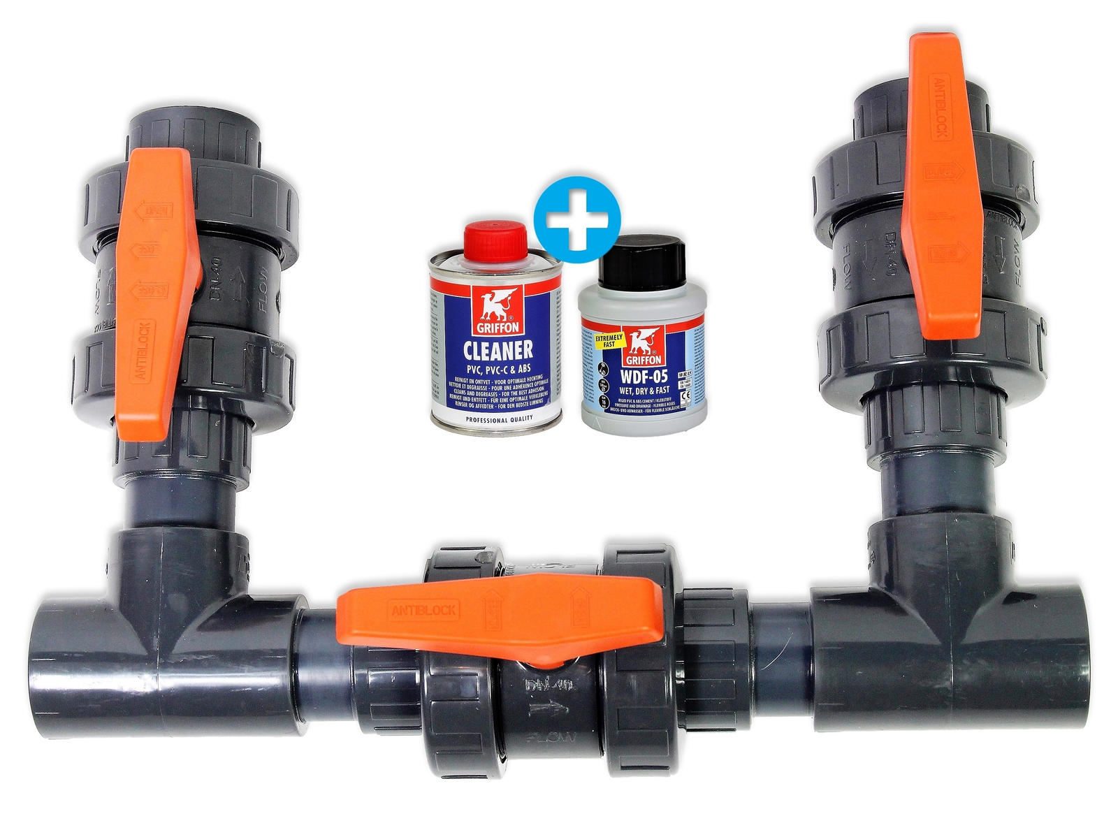 Bypass Set 2 90° für Wärmepumpen Ø 50 mm Poolheizung Schwimmbecken Pool ...