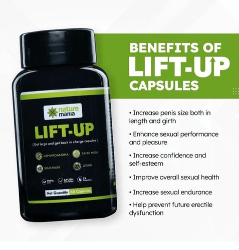 Nature Mania Ayurvedic Lift-UP (60 Capsules) Size Enhancer for Man ...