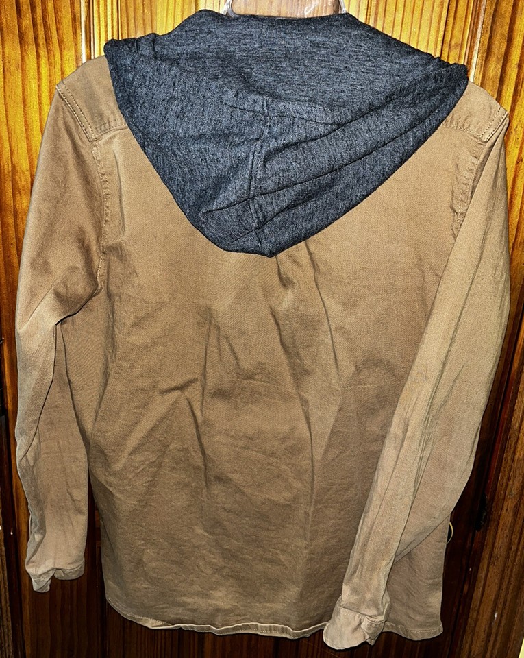 Tony Hawk Jacket Youth Large Brown Hooded Long Sleeve Full Zipper ...