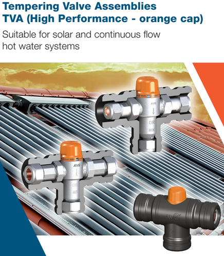 AVG 15mm 1/2" Solar Rated High Performance Tempering Mixing Valve ...