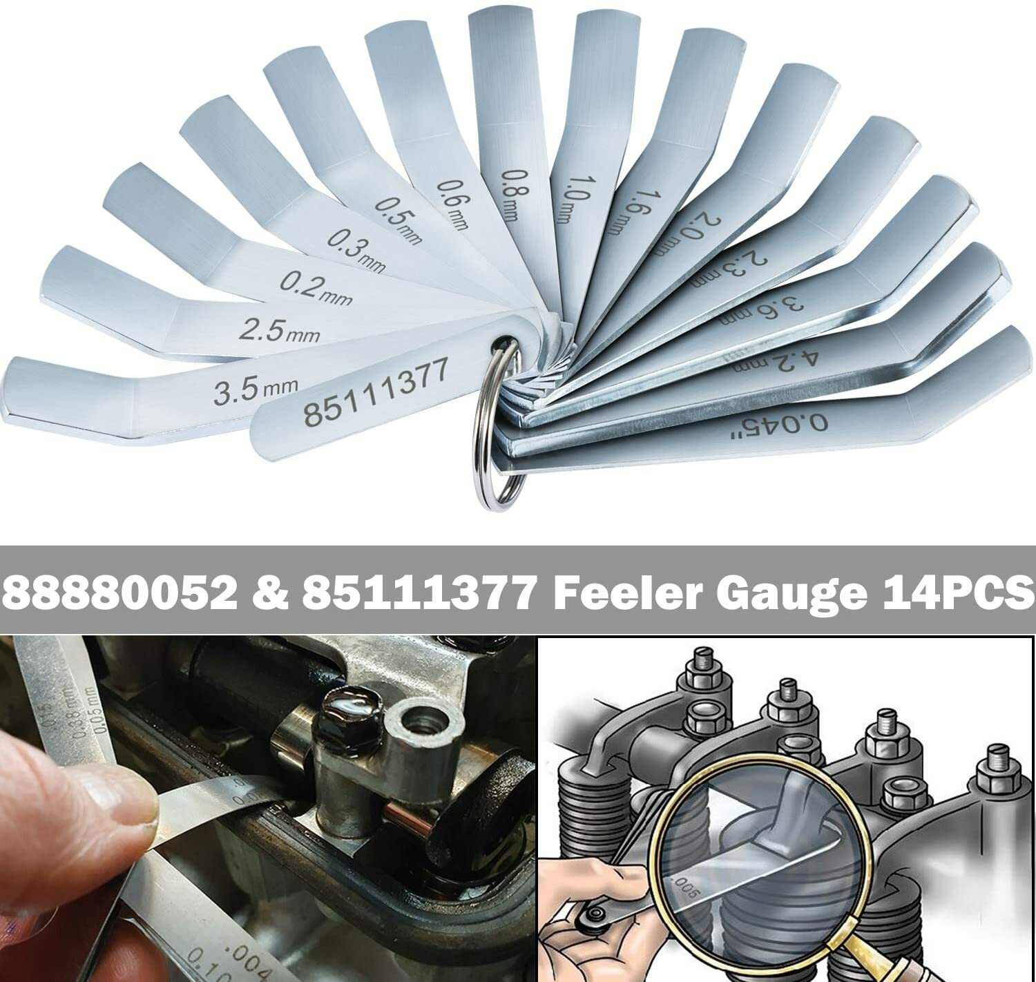 Feeler Gauge Jake Brake Tool Set For Volvo Mack MP7 MP8 MP10 D12 D13 ...