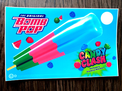 Bomb Pop Candy Clash sticker Ice Cream Truck Decal 8" x 5" | eBay