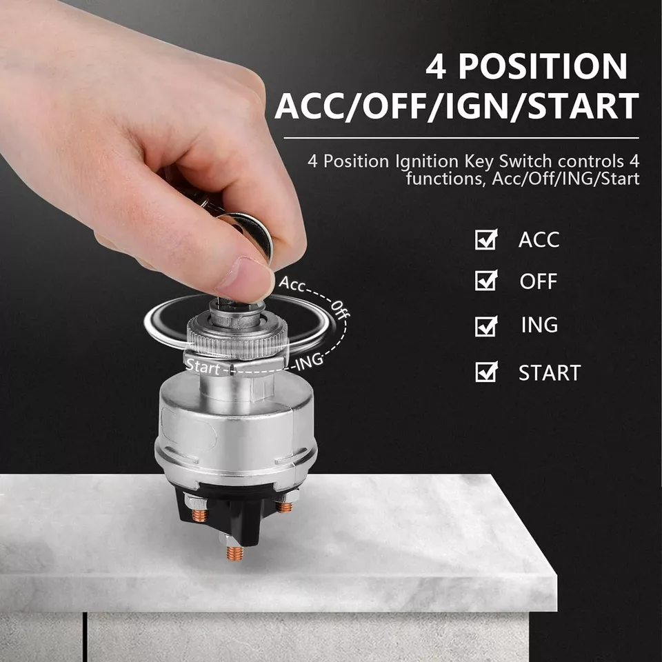 Universal Ignition Key Starter Switch With 2 Keys For Car Trailer Truck Tractor | eBay