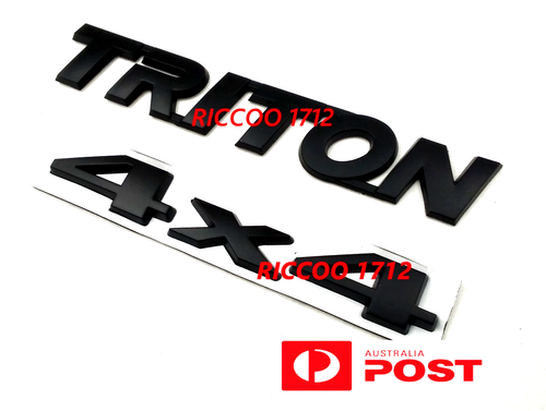 badge set for Triton 4x4 matte black 2 Badges adhesive backing. | eBay ...