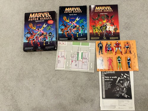 Vintage TSR Marvel Super Heroes Advanced Set - Used - Captain America ...