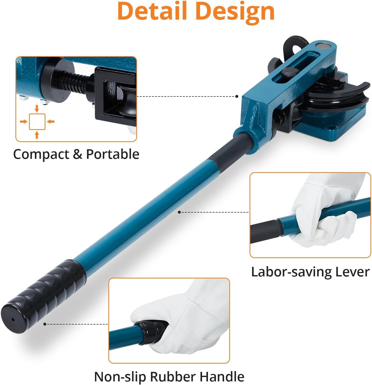 Pipe Bender Manual Bench Bending Machine 3/8"-1" w/ Tube Cutter and 7 ...