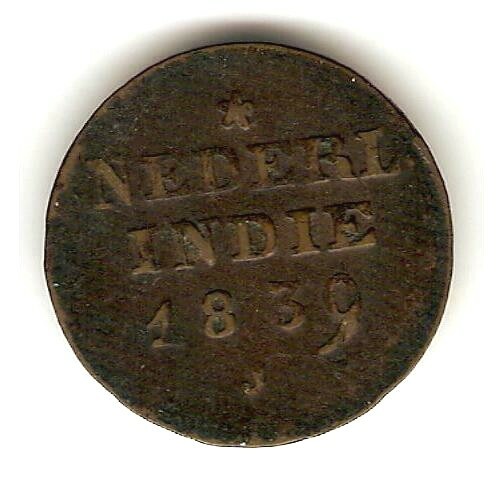 1839 Netherlands East Indies (Indonesia) 1 Cent - Colonial Coin ...