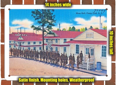 Metal Sign - South Carolina Postcard - Mess Hall, Camp Croft, S. C. | eBay