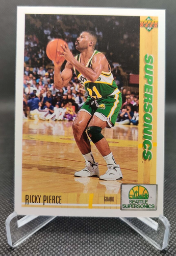 1991-92 Upper Deck #156 RICKY PIERCE Seattle SuperSonics basketball ...