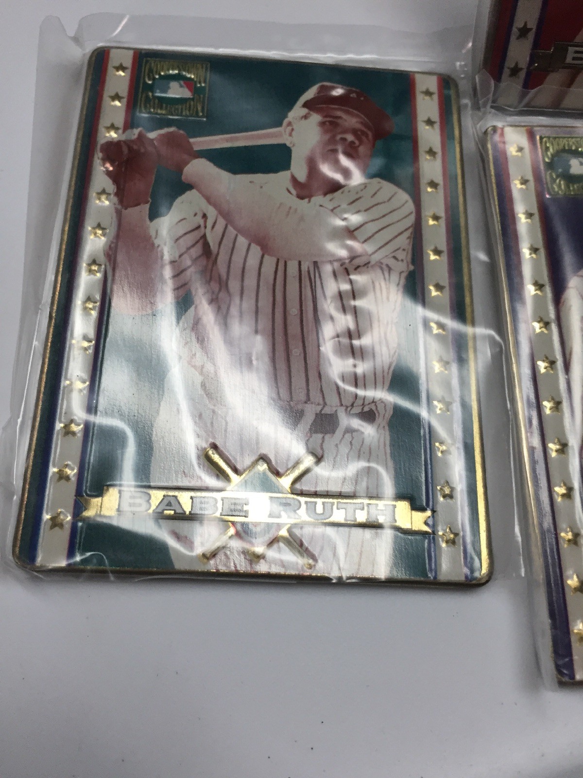 RARE 1994 Metallic Impressions Cooperstown Collection 5 card Babe Ruth ...
