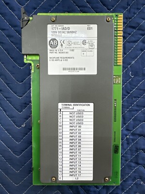 Allen Bradley Input Module 1771-IAD/D 120V AC/DC REV. E01 | eBay