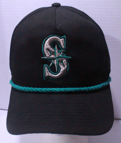 Seattle Mariners New Era Branch Golfer Snapback Hat Cord Rope Black MBL ...