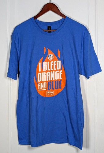 FC Cincinnati T-Shirt Size Large Blue FCC Soccer MLS Bleed Orange ...