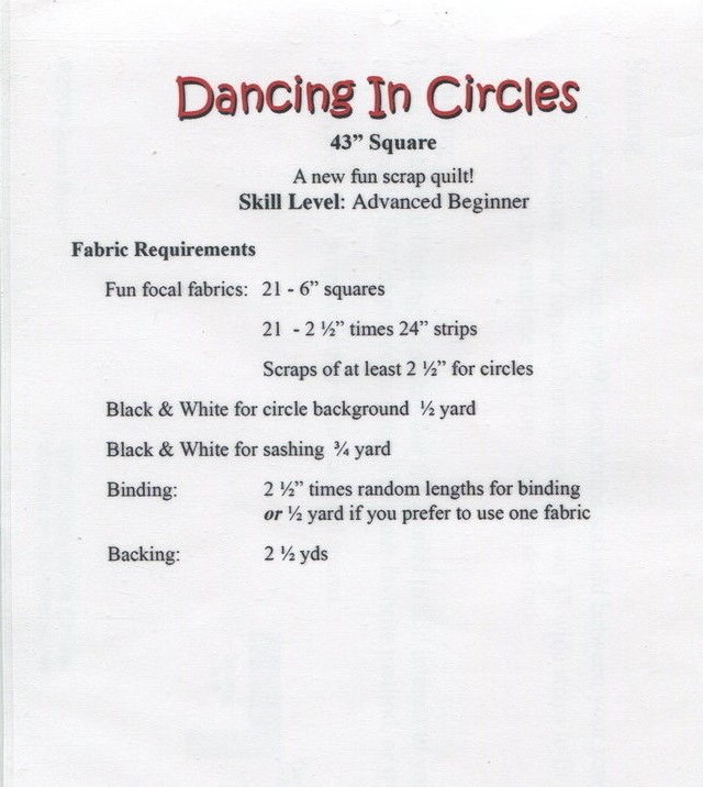 Dancing in Circles ~ Scrap Quilt Quilting Pattern ~ by Susan Mayer ...