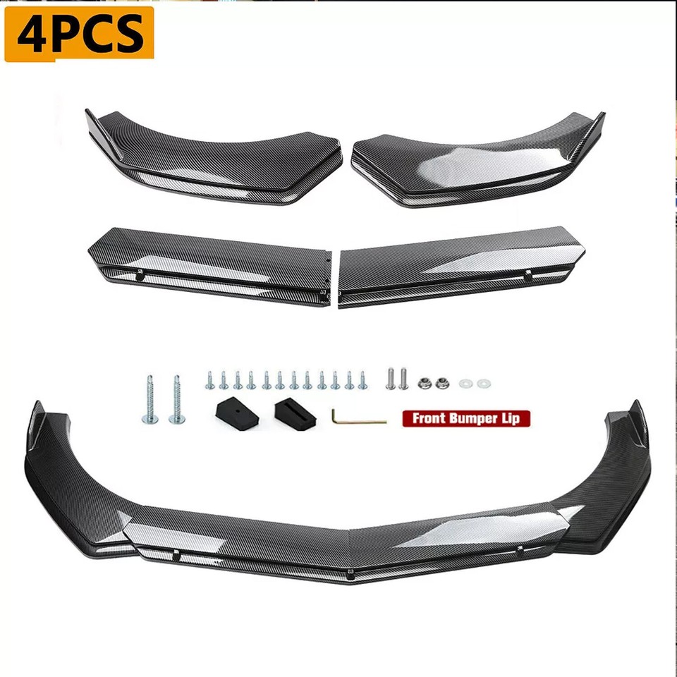 Carbon Fiber Front Bumper Lip Spoiler & Side Skirt For Volkswagen CC ...