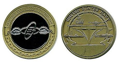 NAVY USN AVIATION ELECTRONICS TECHNICIAN BRONZE ENGRAVABLE 1.75 ...
