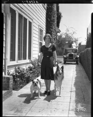 1930's Movie Starlet Moss Photo LA Vintage Car dog Original 8x10 Camera ...