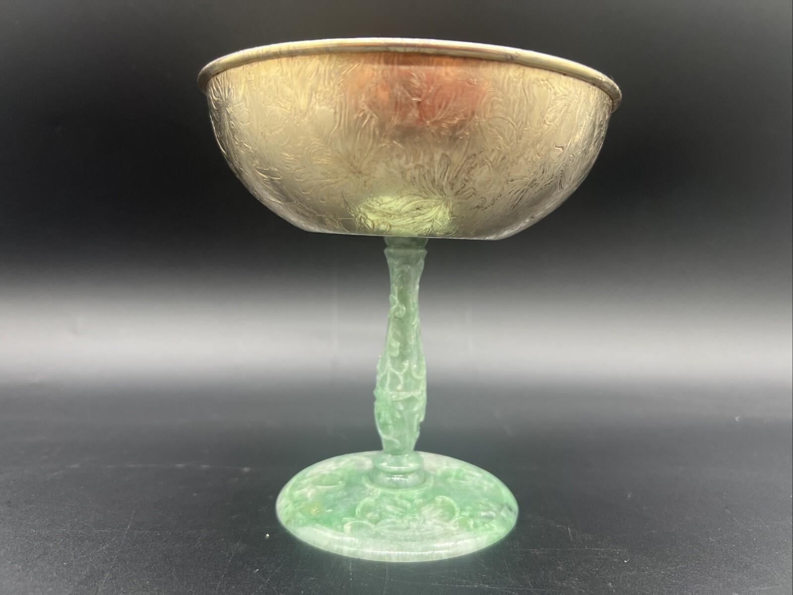 Gorham Sterling Silver Compote A4580 W/ Carved Jade Base | eBay