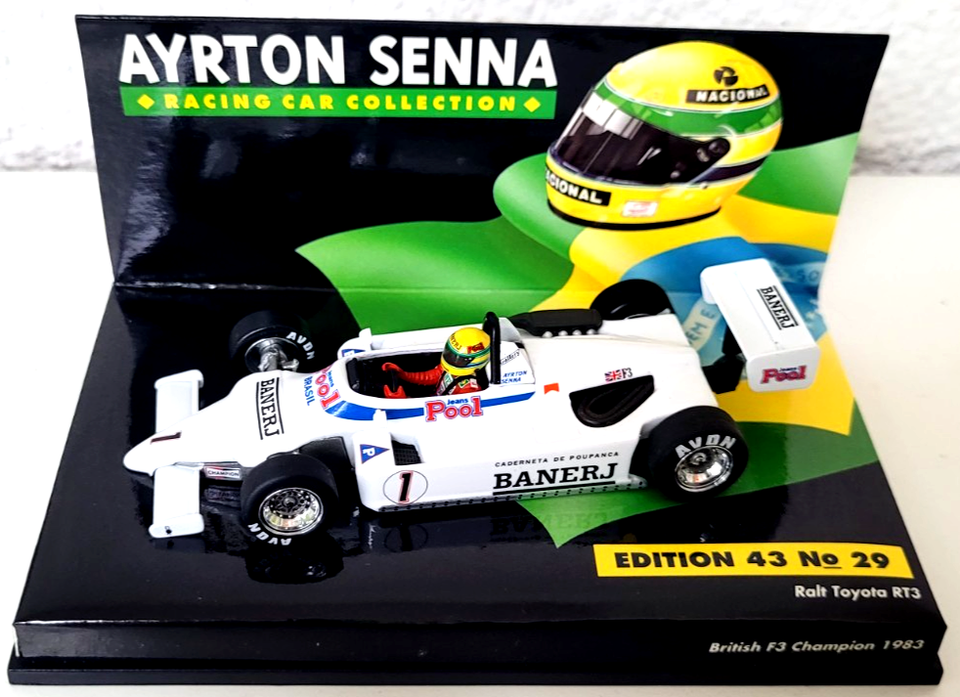 MINICHAMPS 1:43 A. SENNA RALT TOYOTA RT3 BRITISH F3 CHAMPION 1983 NR.29 ...