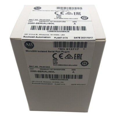 2080-SERIALISOL Micro800 Isolated Serial Port Plug-In 2080SERIALISOL ...