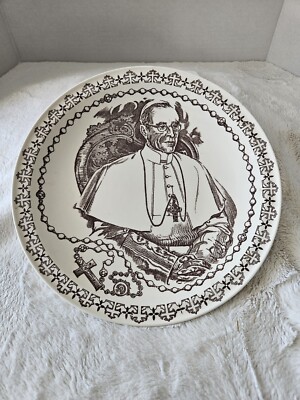 Vintage Pope Pius XII collectible Plate With Prayer of Peace | eBay