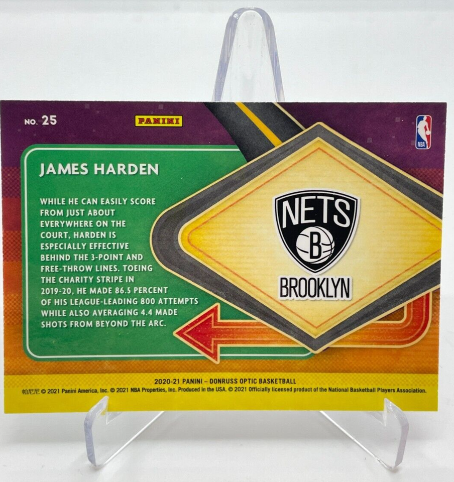 James Harden 2020-21 Panini Donruss Optic Basketball Express Lane Base ...