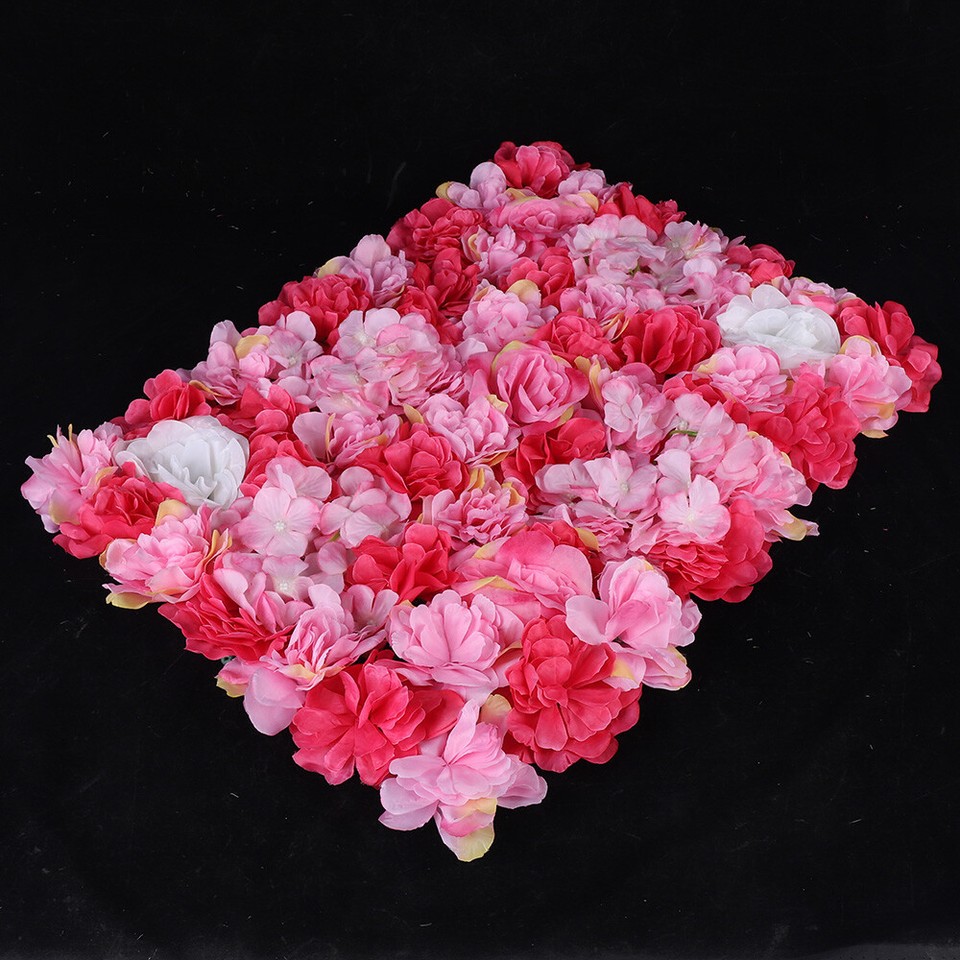 12X Artificial Fake Flower Velvet Hydrangea Wall Panel Banquet Wedding ...