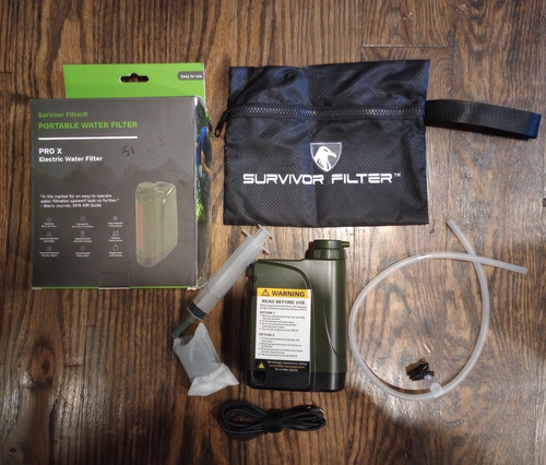 Survivor Kit PRO X - Electric Portable Camping Water Filter - Filters ...